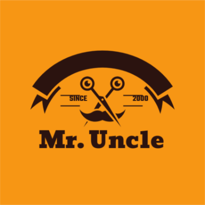 ribbon on top of scissors and mustache | Logo Template by LogoDesign.Net