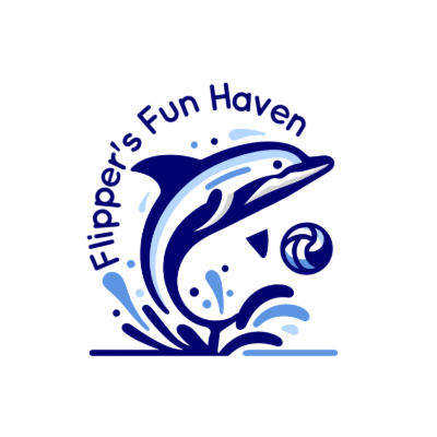 dolphin playing with volleyball | Logo Template by LogoDesign.Net