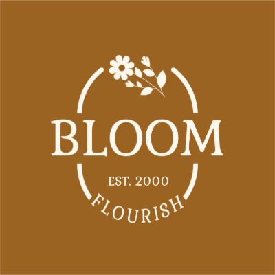 modern text with flower symbol | Logo Template by LogoDesign.Net