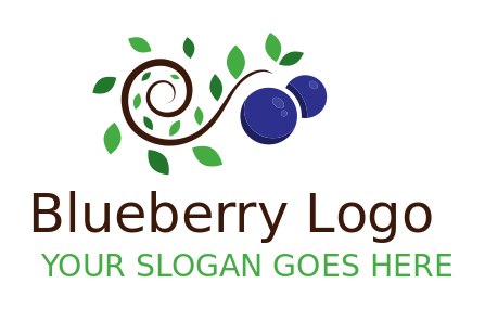 Superb Blueberry Logos | DIY Blueberry Logo Maker | LogoDesign.net