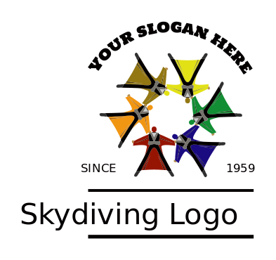 Free Skydiving Logo Generator | Daring Skydiver Logos | LogoDesign