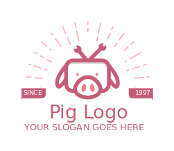 Cute Pig Logos Selection | Pig Logo Designers | LogoDesign.net