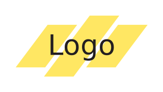 text logo template in slanted parallel lines | Logo Template by ...