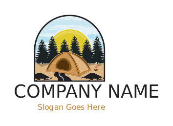100+ Premium Campsite Logos | Free Campfire & Tent Logo Designs