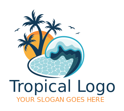 Terrific Tropical Logos | Tropical Logo Maker | LogoDesign.net