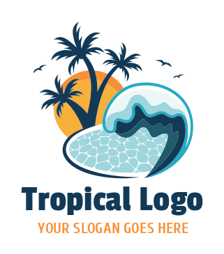 Terrific Tropical Logos | Tropical Logo Maker | LogoDesign.net