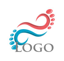 abstract swirl feet | Logo Template by LogoDesign.net