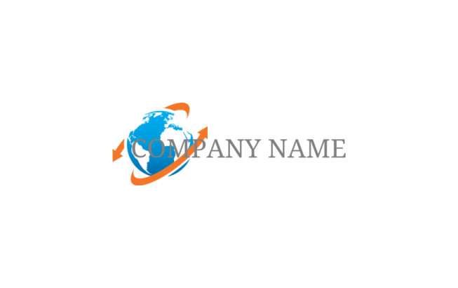 arrow swoosh going around globe | Logo Template by LogoDesign.net arrow swoosh going around globe | Logo Template by LogoDesign.net