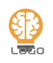 brain inside a light bulb | Logo Template by LogoDesign.net