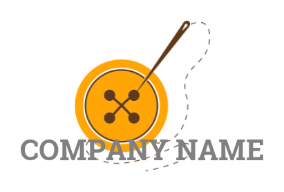 tailor needles criss cross in vintage button | Logo Template by ...