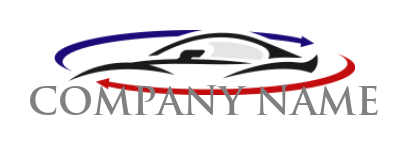 front car with headlights and swoosh | Logo Template by LogoDesign.net