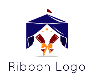 Crafty Ribbon Logos | Create a Bow Logo Design | LogoDesign.net