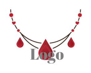 elegant necklace with a gem pendant | Logo Template by LogoDesign.net