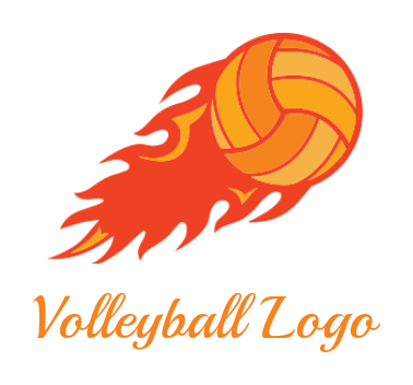 Volleyball On Fire Wings