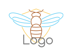 flying bee merged with shield and wings | Logo Template by LogoDesign.net