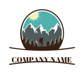 Fast Hiking Logo Creator | Radical Adventure Logos | LogoDesign.net