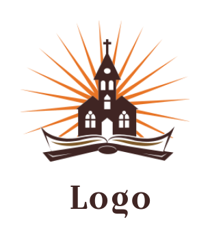 make a religious logo symbol church with bible | Logo Template by ...