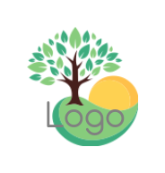 sun tree and garden with sun | Logo Template by LogoDesign.net