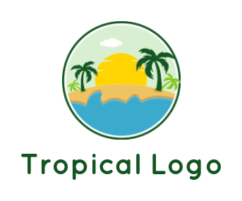 Terrific Tropical Logos | Tropical Logo Maker | LogoDesign.net